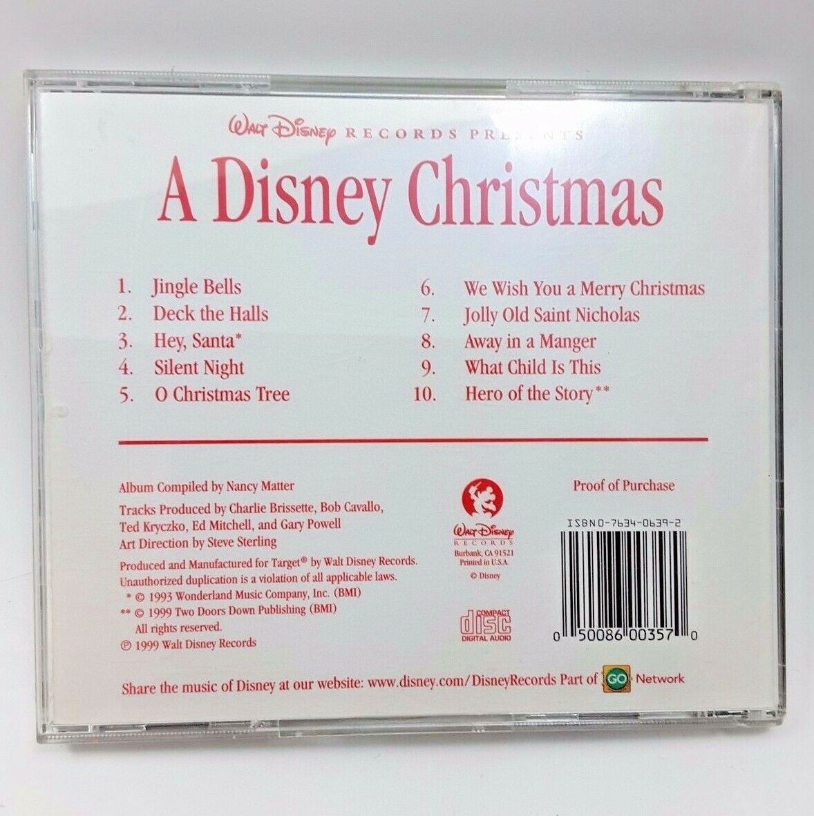 A Disney Christmas CD Various Artists 1999 Two Doors Down Mickey Mouse ...