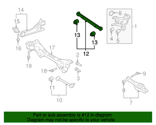 GENUINE Rear Upper Control Arm for 06-12 Hyundai Elantra Kia Optima ...