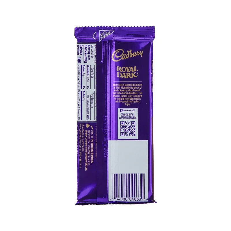 Cadbury Tablet Bar Royal Dark Candy Bar 3.5 oz | eBay