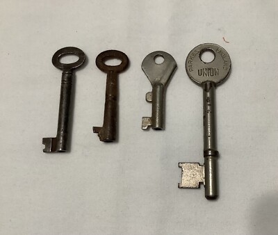 4 Antique Keys 3 are Open Barrel 1 is a Door Key | eBay