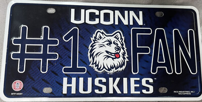 Uconn Huskies Number One Fan License Plate *Never Used | eBay