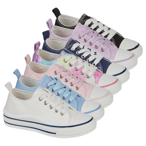 A2Z 4 Kids Girls Sneakers Lightweight PE School Trainers Plimsolls ...