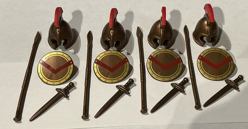 Playmobil Exclusive Spartacus rare set shields bronze swords spears ...