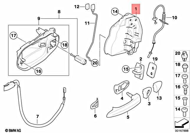 Genuine BMW Hybrid M5 X1 X3 M3 E84 F10 F11 F18 System Latch Right ...