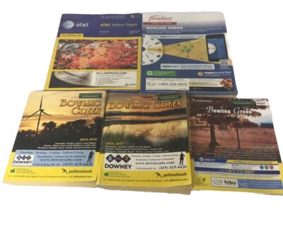 Set Of (5) Directory Phone Books White & Yellow Pages Used But In Good ...
