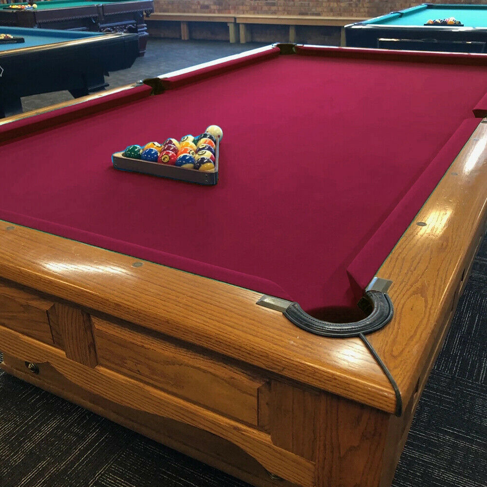 Pool Table Felt Worsted Wool Billiard Cloth w/ Pre-Cut Rails for 7/8 ...