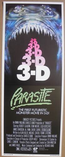 Parasite 1982 U.S. Insert Poster Demi Moore Charles Band Robert ...