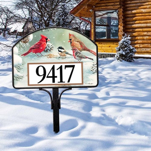 Yard Designs Magnetic Sign House Garden CARDINAL CHICKADEE FINCH Birds ...