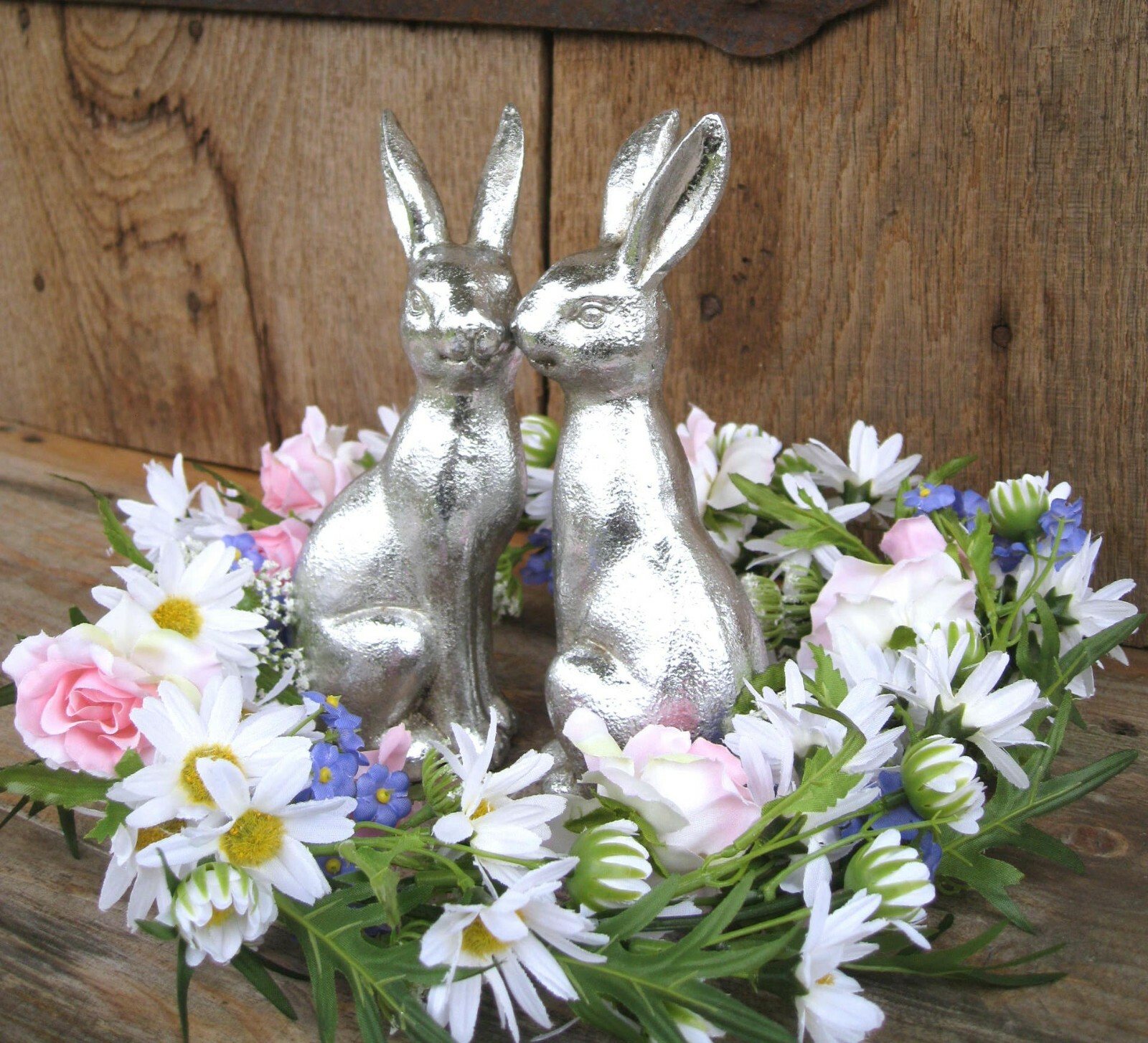 Hasenduo "Emma & Erwin" silber antik Hasenpaar Ostern Osterhase Vintage EDEL | eBay.de