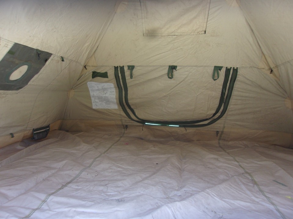 MILITARY SURPLUS SOLDIER CREW TENT GOOD CONDITION CAMPING 10 X10 ...