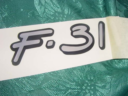 FORMULA BOAT DECAL " F-31 " GENUINE NEW 4-5/8" long x 1.5" high MIRROR ...