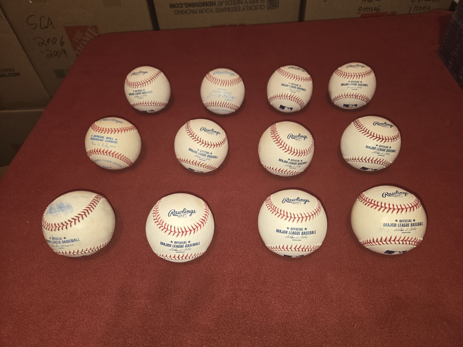 (12) Lot of 12 Single Signed Balls From Bill Lachemann Estate Auto ...