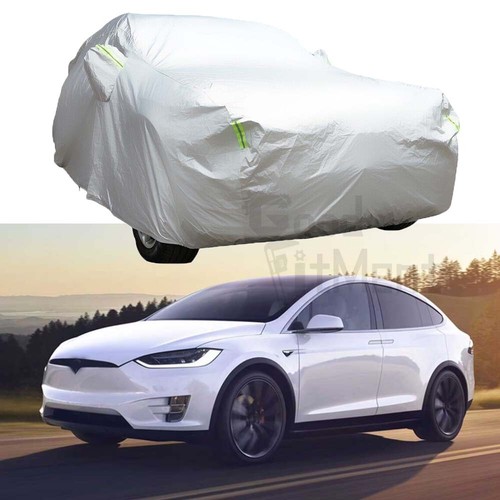 For Tesla Model X Large Car Cover Waterproof Aluminum UV Sun Dust Hail ...