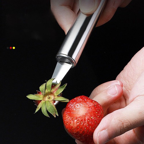 Stainless Steel Fruit Leaf Remover Tomato Corer Strawberry Huller Stem ...