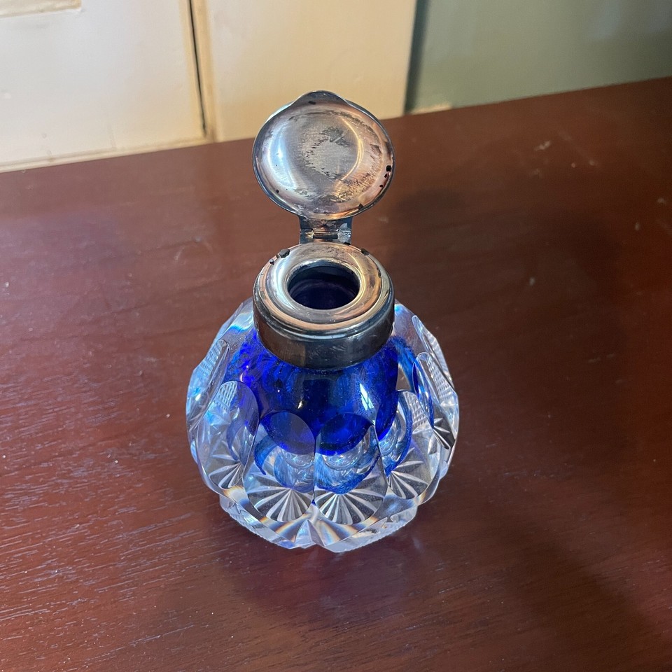 Antique cut crystal ink well | eBay