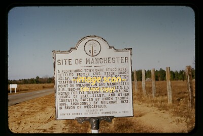 1954 Manchester Sign in Sumter County, South Carolina, Original Slide ...