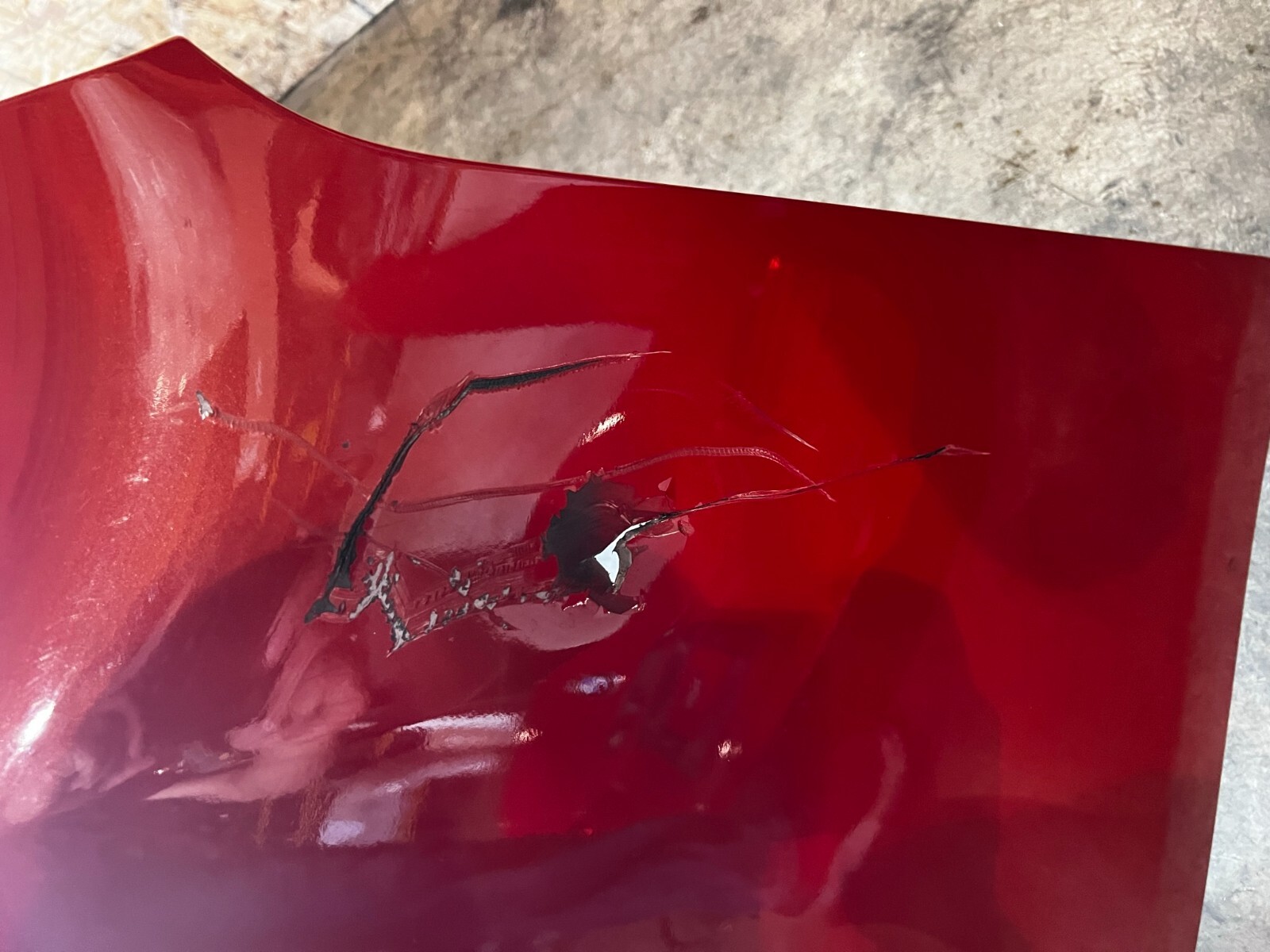 BMW 2012-2018 F30 REAR BUMPER COVER M-SPORT MELBOURNE RED (DAMAGED) OEM ...