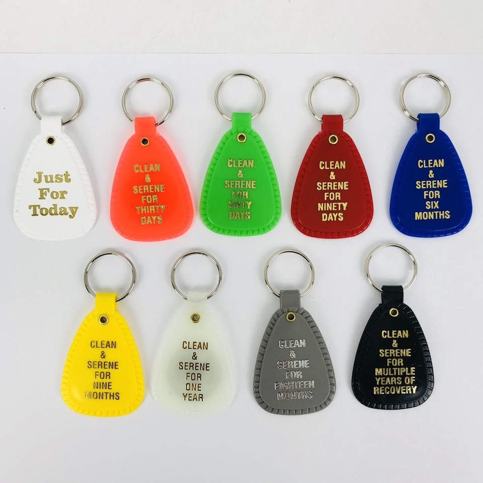 Narcotics Anonymous NA Key Tag Ring Recovery Keytag 9 Piece English | eBay
