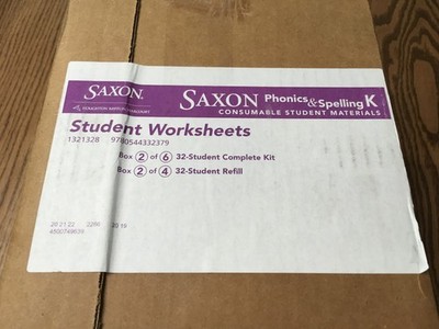 SAXON PHONICS & SPELLING WORKSHEETS FOR 32 STUDENTS / KINDERGARTEN ...
