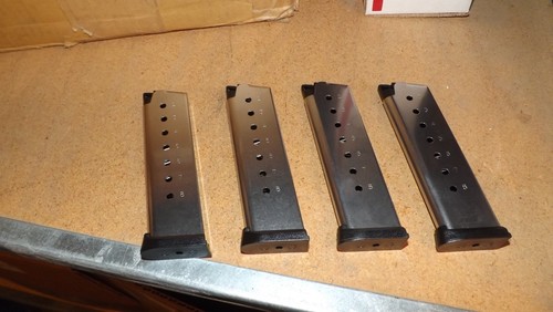 4 - 1911 .45 acp 8 round NEW magazines Colt Rock Island S&W Springfield ...