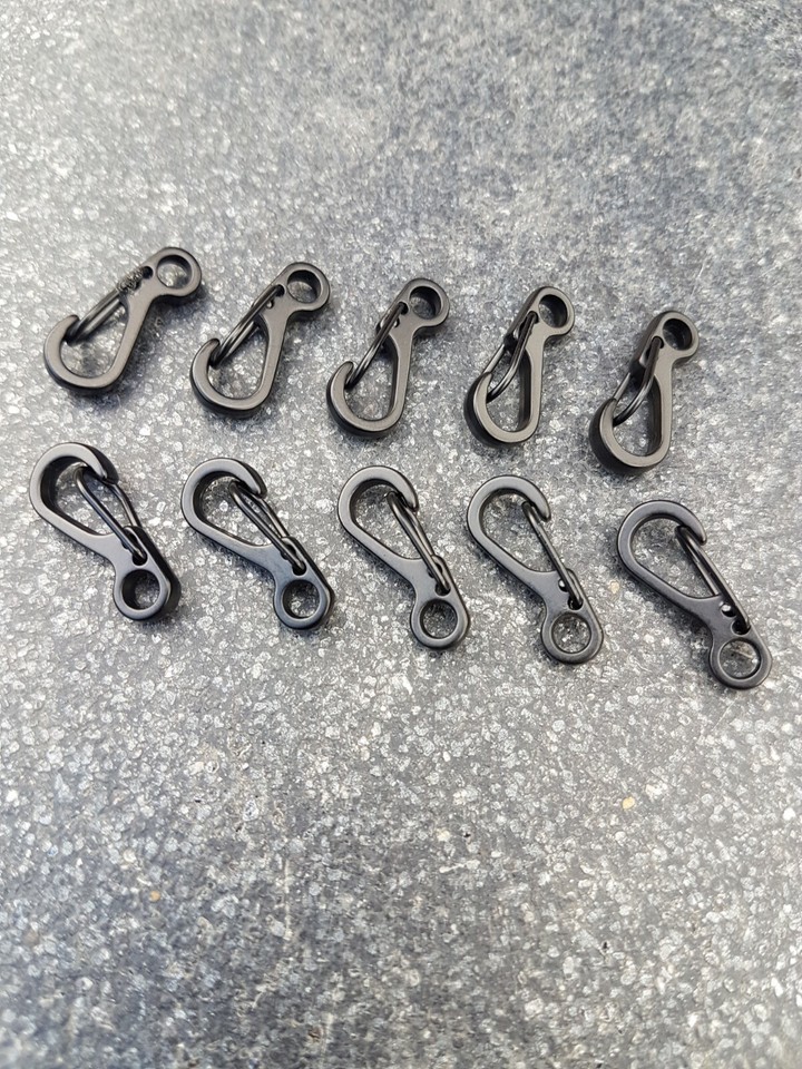 10pcs Mini Carabiner EDC Gear Snap Spring Clips Hook Survival SF ...