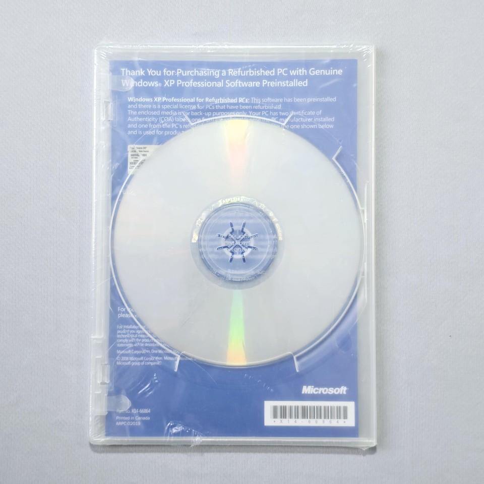 SEALED Windows XP Professional SP3 Disc for Refurbished PCs – No ...
