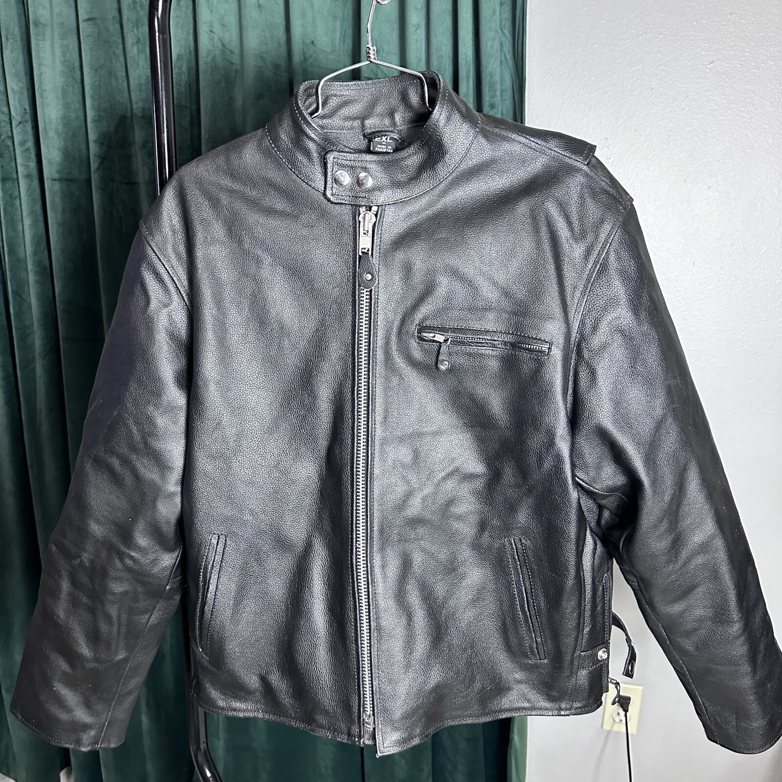 Thinsulate 3M EXL Leather Biker Jacket Size Size Medi… - Gem