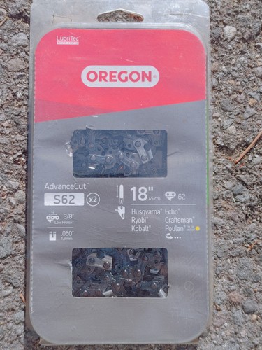 Oregon S56 AdvanceCut Chainsaw Chains Twin Pack for 18" Bar * Open Box ...