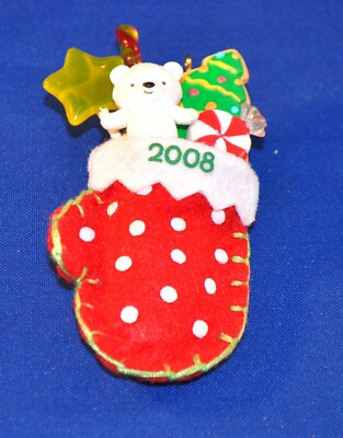 A Christmas Surprise`2008`This Fabric Mitten Filled With Toys,Hallmark Ornament | eBay
