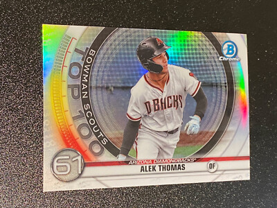 ALEK THOMAS 2020 BOWMAN CHROME TOP 100 REFRACTOR BTP-61 DBACKS | eBay