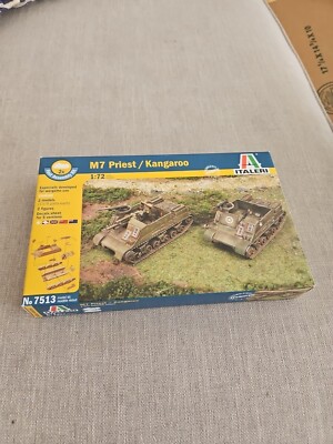 Italeri 1/72 7513 WWII US M7 Priest/Kangaroo (2 Fast Assembly Models ...