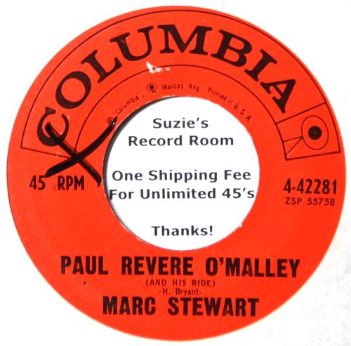 Marc Stewart Paul Revere O'Malley / No You're Not the Fool Country 45 7 ...