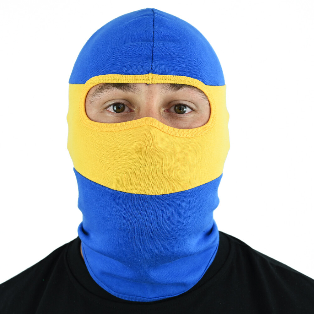 FACE MASK BALACLAVA HOOLIGANS YELLOW BLUE BOCA FOOTBALL ULTRAS MASK ...