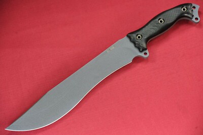 Busse Combat MOABOLO .38" Tanker Grey Blade w/CBT Magnum Textured Black ...