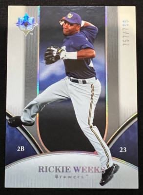 RICKIE WEEKS Milwaukee Brewers 2006 Ultimate Collection #52 MLB #757/ ...