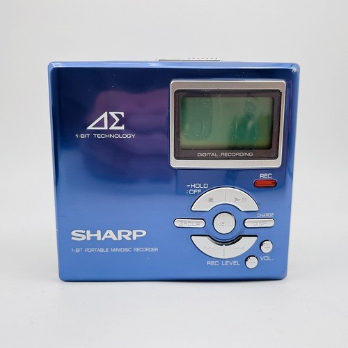 MD2108 working SHARP 1-BIT PORTABLE MD PLAYER MD-DR7-A Blue | eBay
