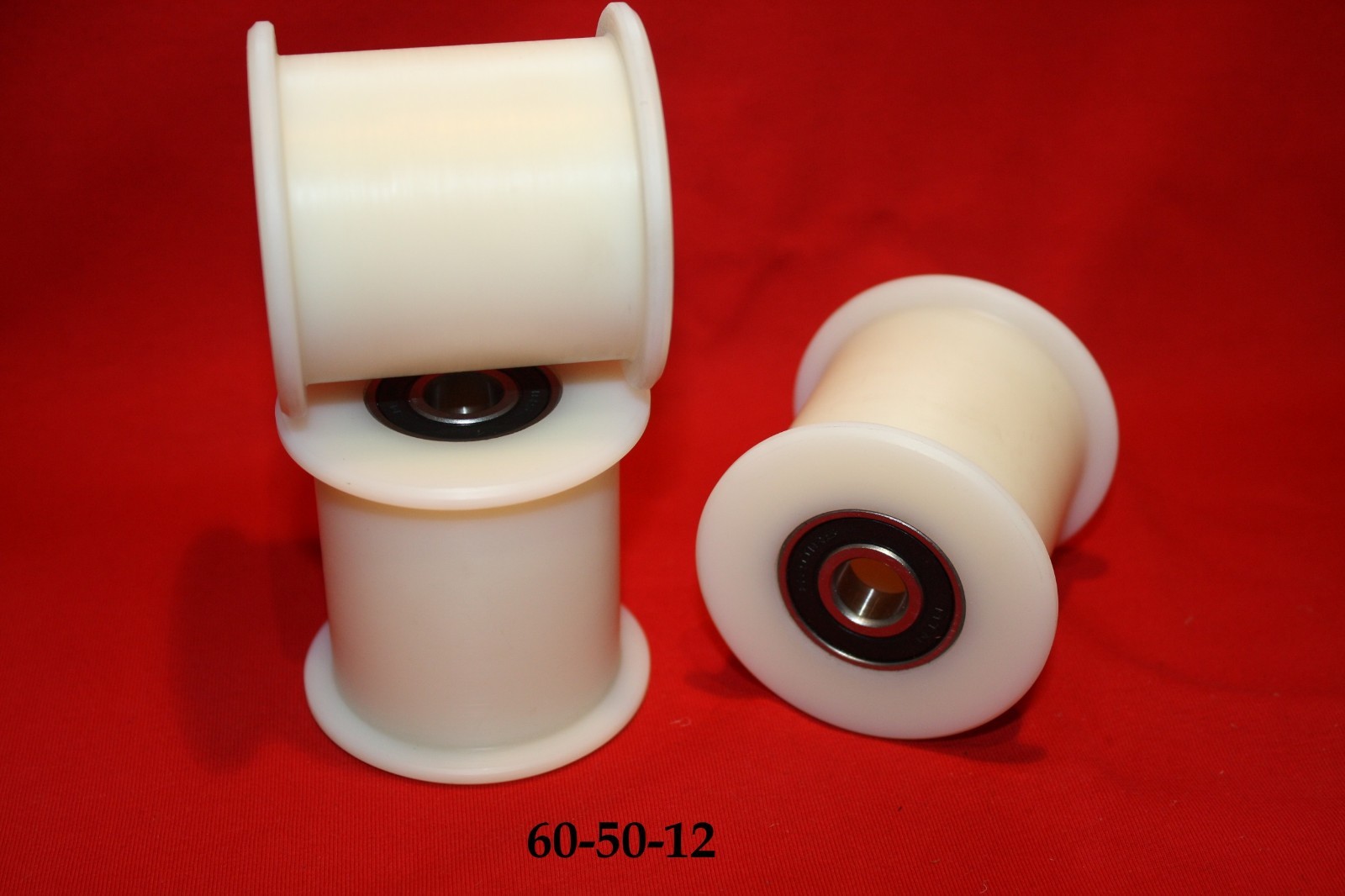 60mm Square Flat Nylon Pulley Idler Wheel, Ball Bearing nylon rollers ...