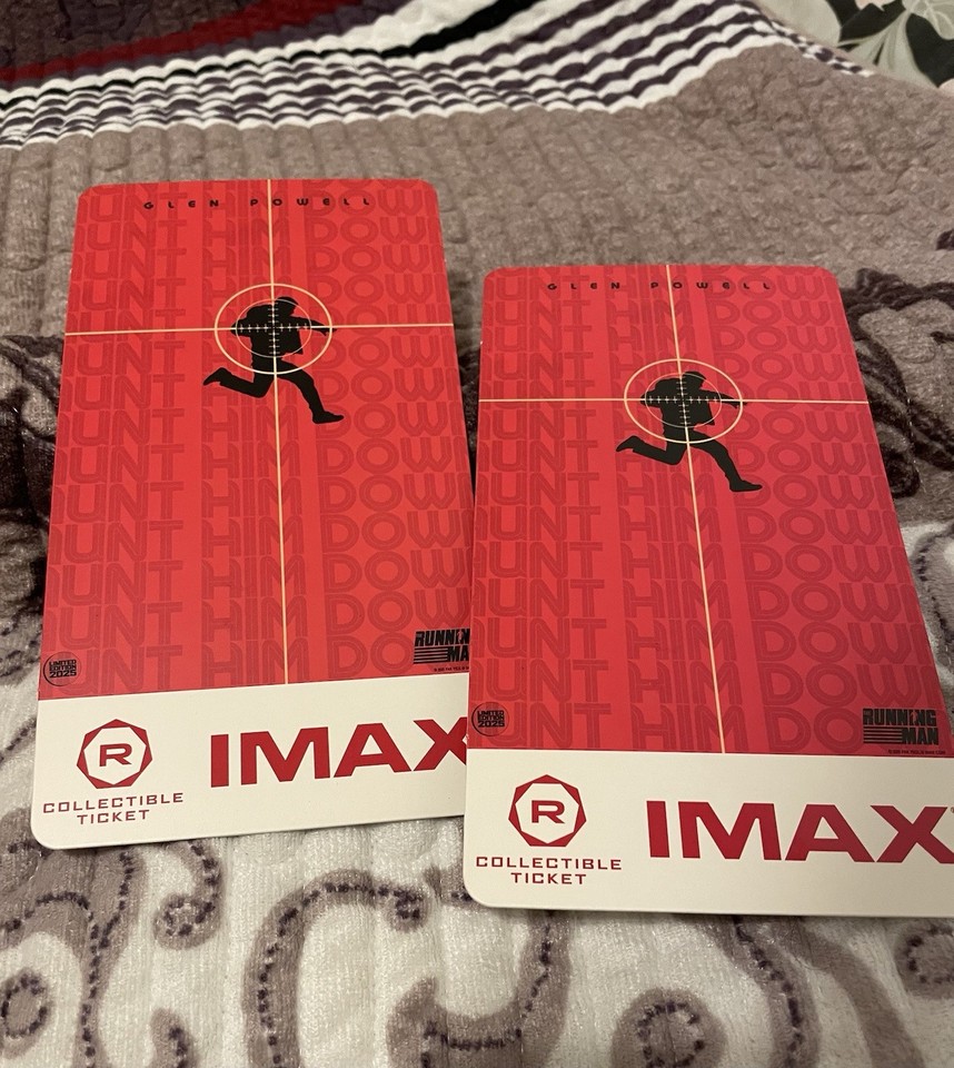 The Running Man IMAX Collectible Two Movie Promo Ticket Cards IMAX | eBay