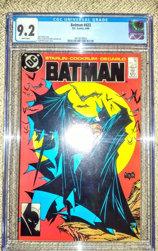 Batman 423 CGC 9.2 Todd McFarlane Key First 1st Print ! (1988 ...