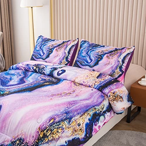 Purple Comforter Set Size - Tie Dye Comforter Sets,Girls Twin Marbling ...