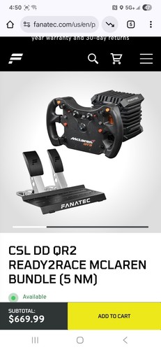 CSL DD QR2 Ready2Race McLaren Bundle (5 Nm) | eBay