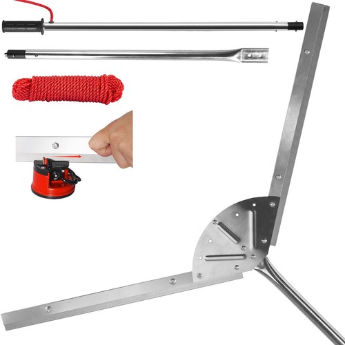 20-37" Adjustable Sharp Stainless Steel Pond & Lake Rake – Heavy Duty ...