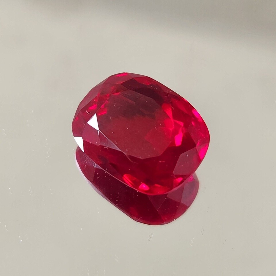 25.25 Ct Heated CERTIFIED Red Ruby Stunning Cushion Cut Loose Gemstone ...