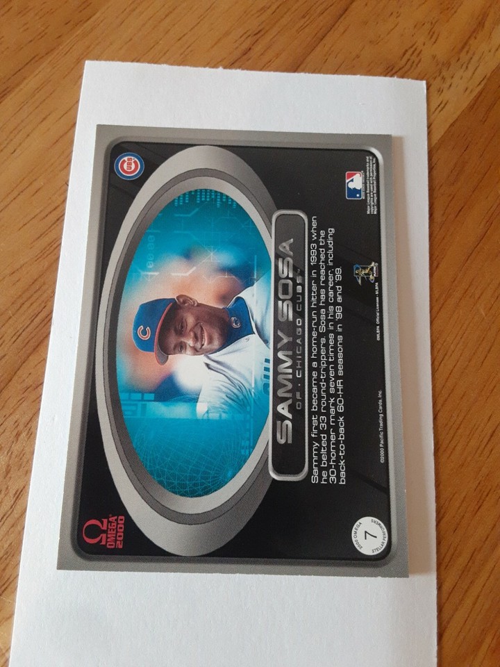 2000 Pacific Omega Stellar Performers #7 Sammy Sosa | eBay