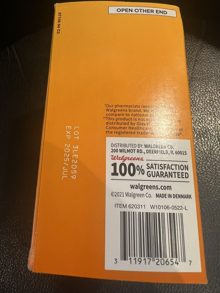 WALGREENS NICOTINE GUM-4 mg FRUIT FREEZE-160 Pc Box 4mg Coated -07/2025 ...
