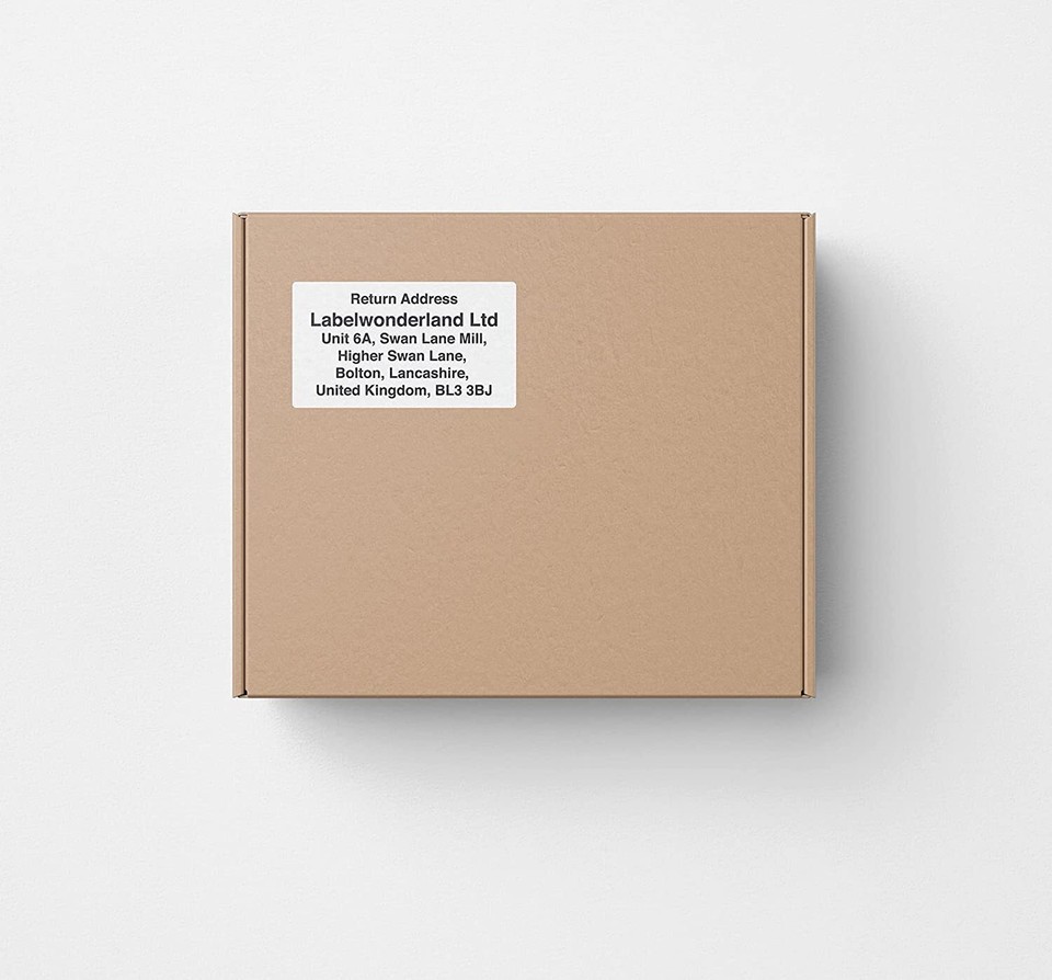 Personalised Printed Sticky Address Labels White Gold Silver Metallic ...