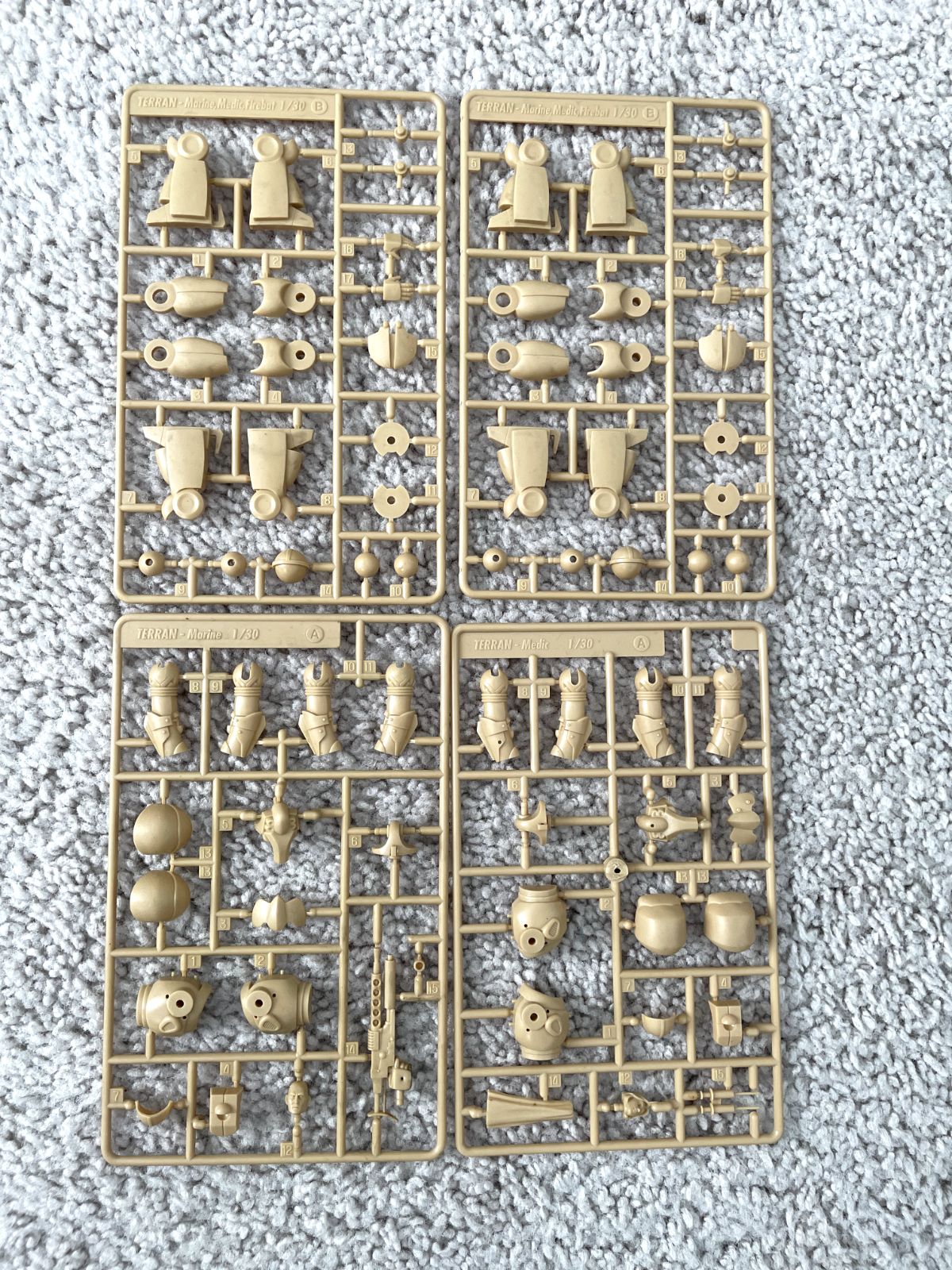 ACADEMY STARCRAFT MARINE & MEDIC UNRELEASED PROTOTYPE MODEL KITS 1/30 ...