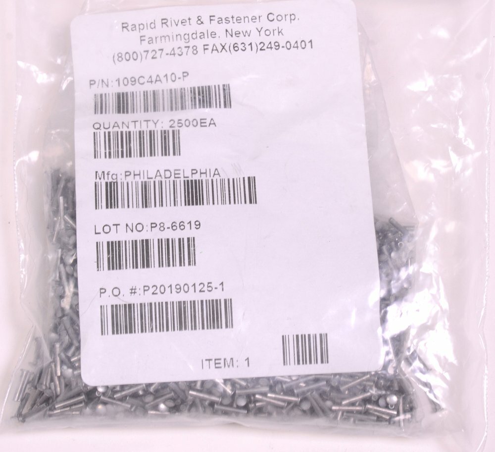 2000 Pieces Oval TRUSS HEAD RIVETS .058 Diameter, .312 Length 5056-H32 ...