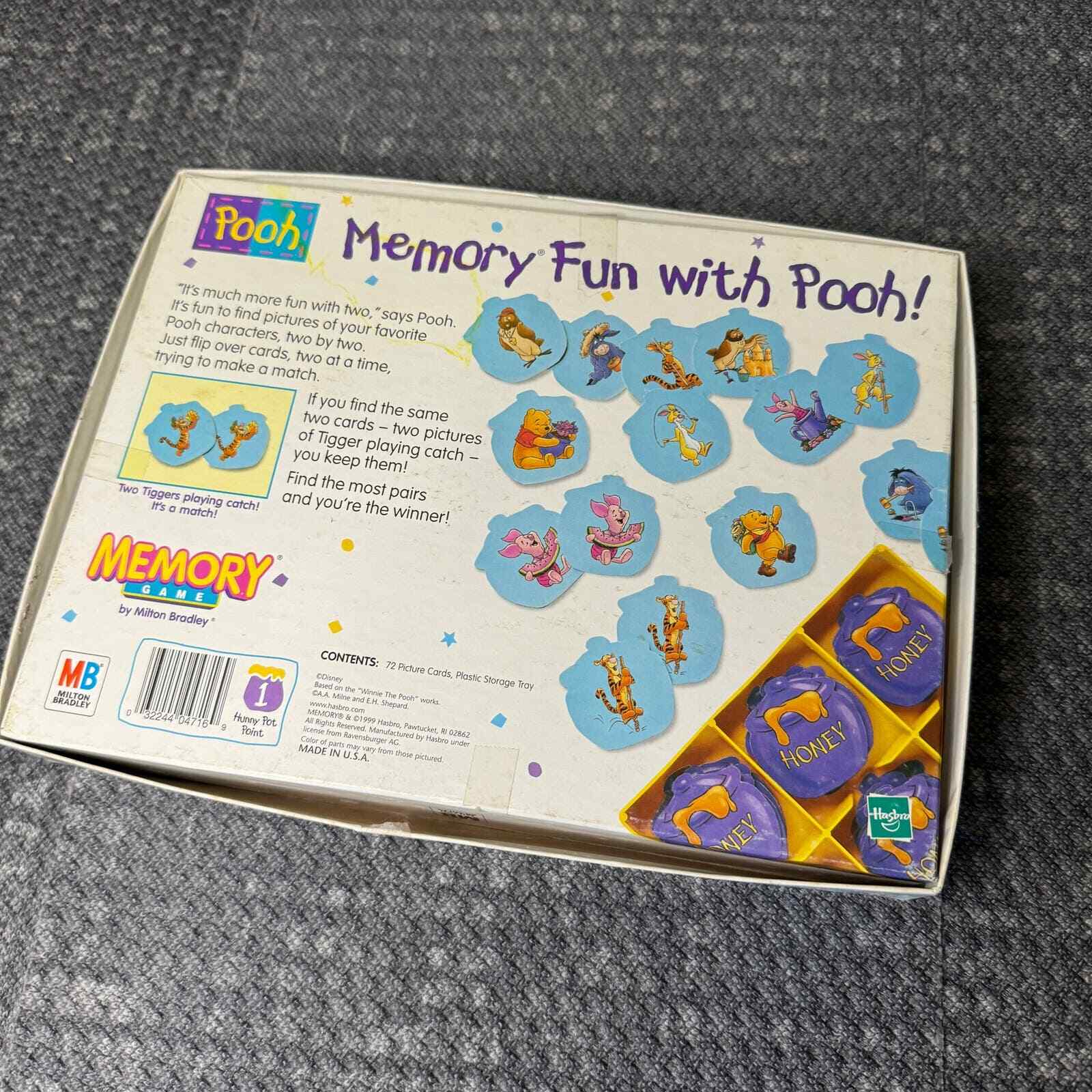 Vintage 1999 Pooh Memory Matching Game Ages 3-6 Milton Bradley | eBay