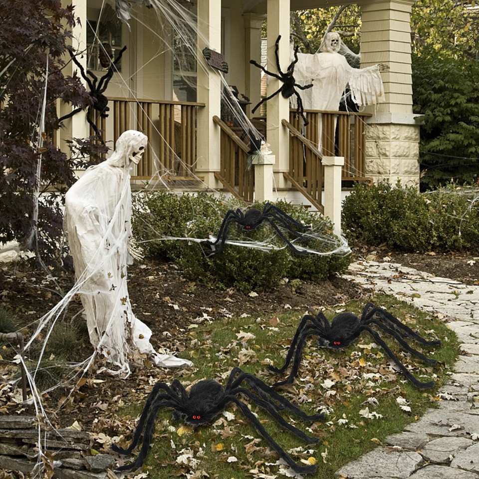 4ft Large Halloween Spider Haunted House Prop Indoor Outdoor Party ...